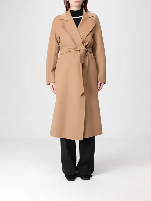 Max Mara Camel Belted Wool Coat - Brown