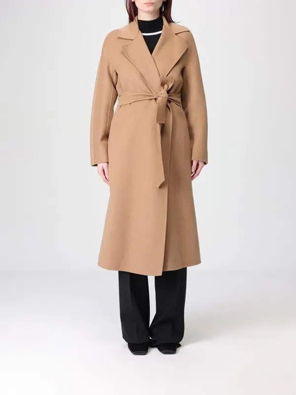 Max Mara Camel Belted Wool Coat - Brown