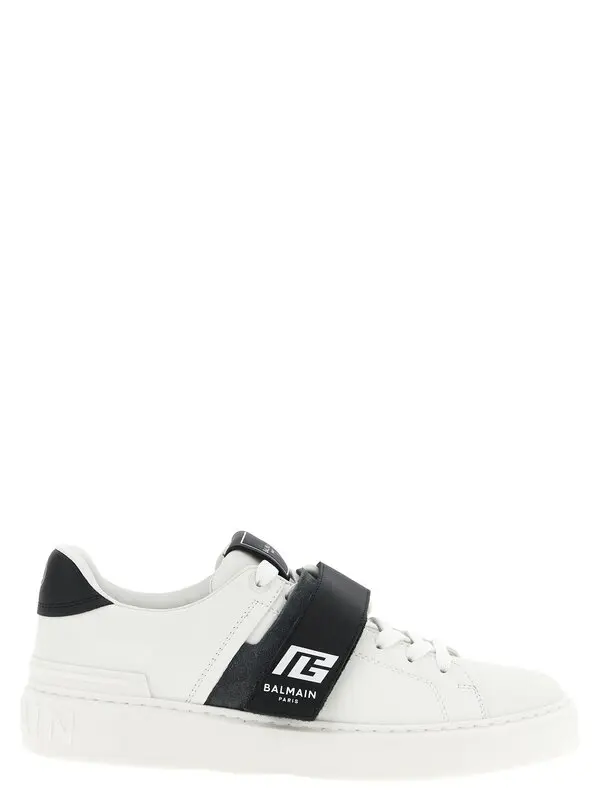 Balmain B-court Calfskin Leather Sneakers - Multicolor