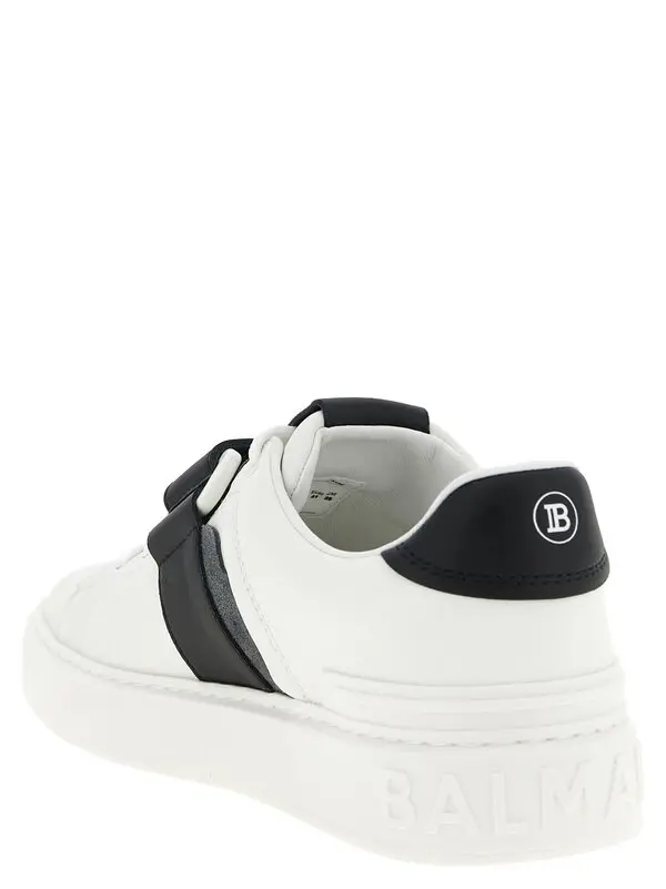 Balmain B-court Calfskin Leather Sneakers - Multicolor