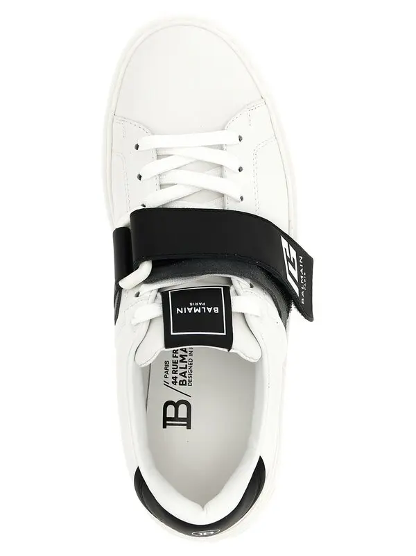 Balmain B-court Calfskin Leather Sneakers - Multicolor