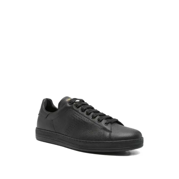 TOM FORD Low-top Sneakers With Perforated Detailing - Black