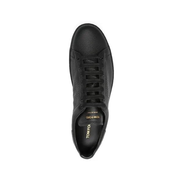 TOM FORD Low-top Sneakers With Perforated Detailing - Black