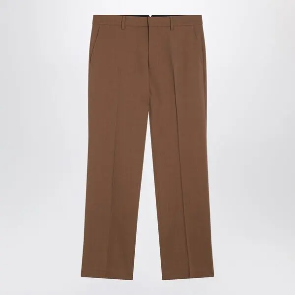 Ami Hazelnut Virgin Wool Trousers