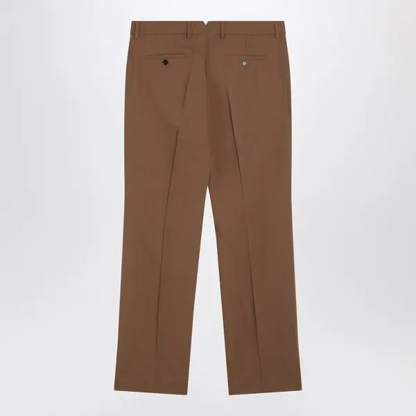 Ami Hazelnut Virgin Wool Trousers