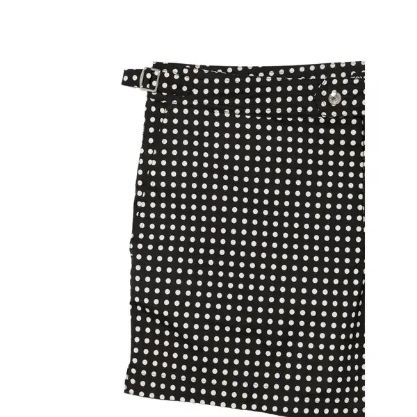 TOM FORD Polka Dot Print Swim Shorts With Metal Buckle Detail