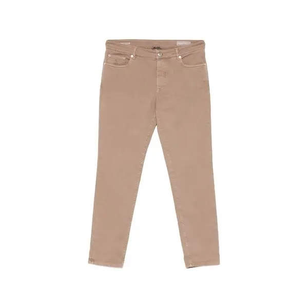 Brunello Cucinelli Light Brown Cotton Blend Regular Fit Jeans - Cream