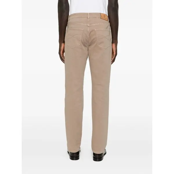 Brunello Cucinelli Light Brown Cotton Blend Regular Fit Jeans - Cream