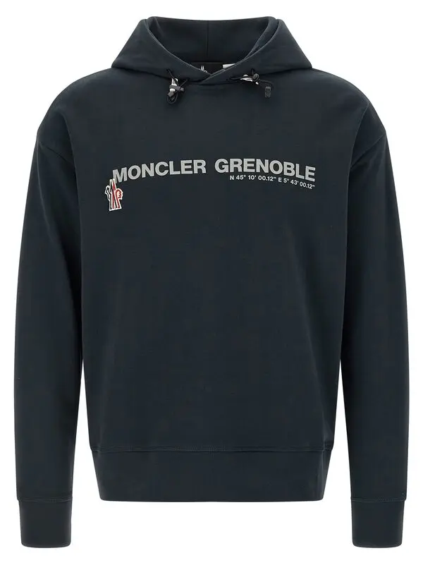 Moncler Logo Print Oversized Hoodie
