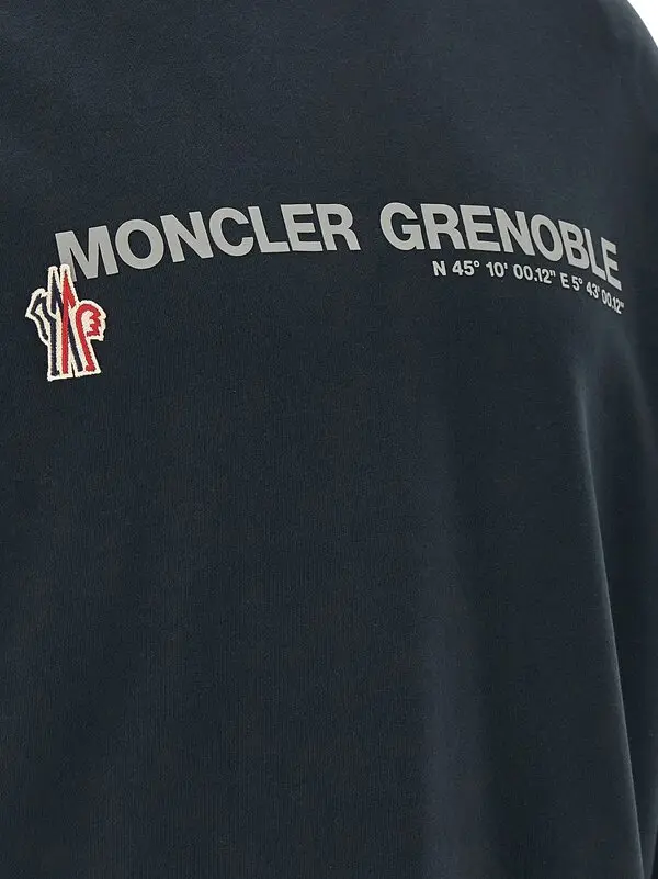 Moncler Logo Print Oversized Hoodie