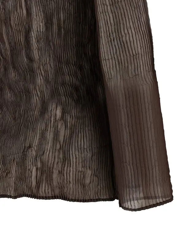 Issey Miyake Chiffon Twist 1 Top - Brown