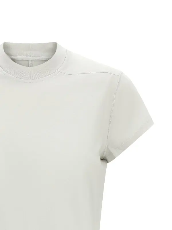 Rick Owens Cropped Jersey T-shirt With Tie Detail - Gray