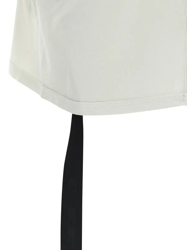 Rick Owens Cropped Jersey T-shirt With Tie Detail - Gray