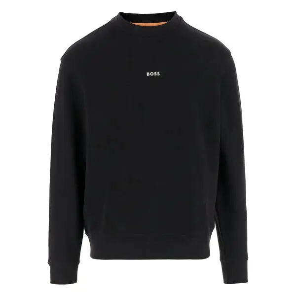 BOSS Crew Neck Long Sleeve Cotton Sweatshirt