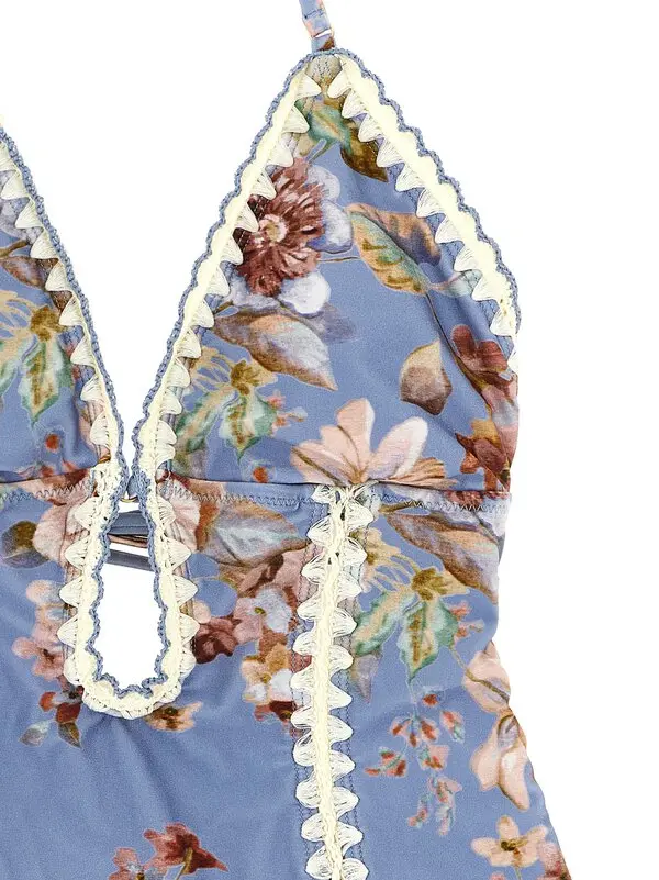 Zimmermann Awaken" One-piece Swimsuit - Blue