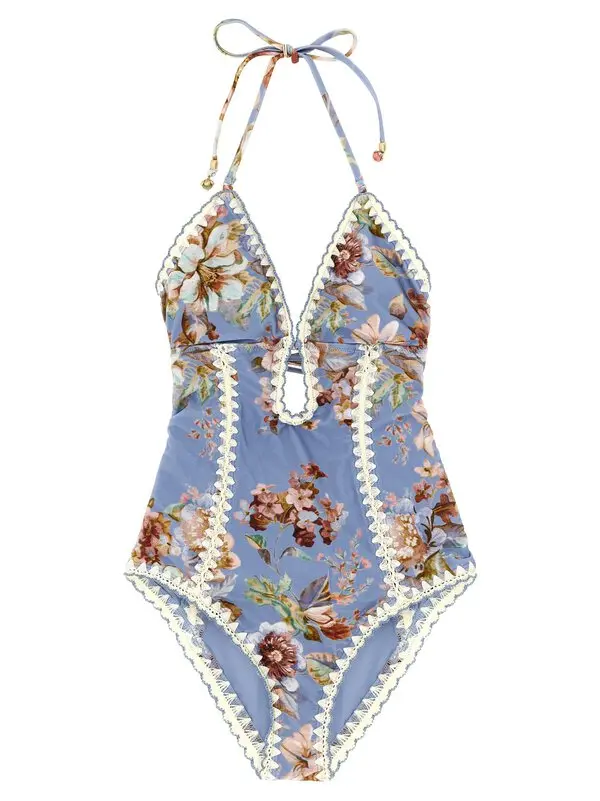 Zimmermann Awaken" One-piece Swimsuit - Blue