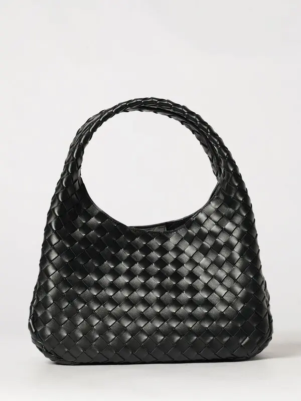 Bottega Veneta Woven Leather Shoulder Bag - Black