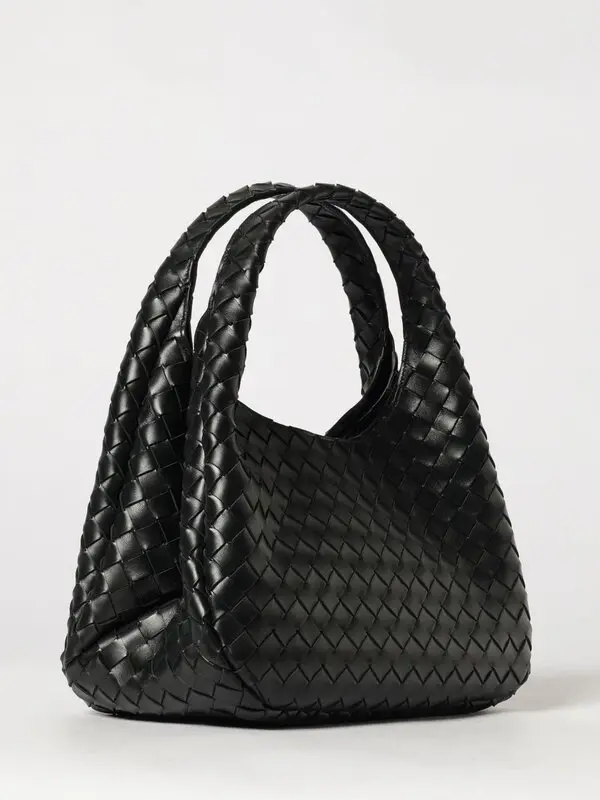 Bottega Veneta Woven Leather Shoulder Bag - Black