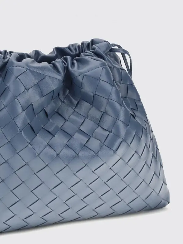 Bottega Veneta Woven Leather Shoulder Bag - Blue