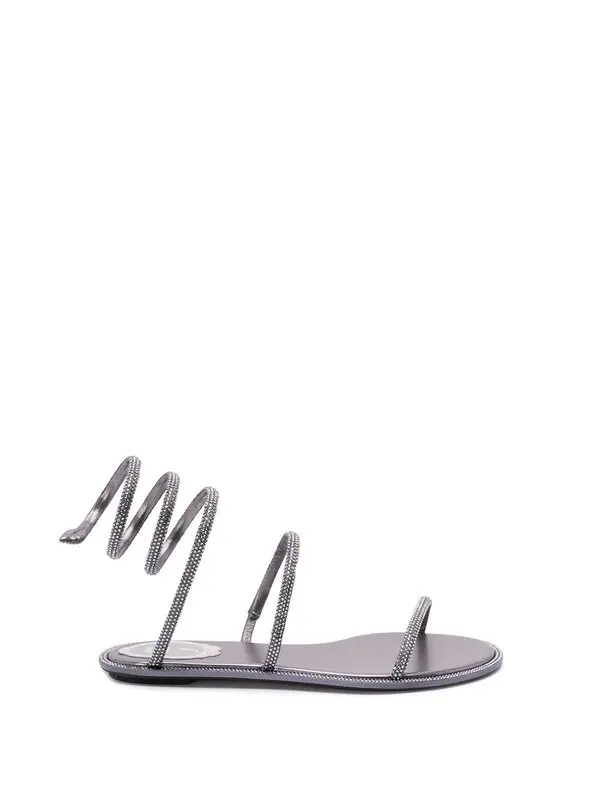 Rene Caovilla Embellished Viscose Sandals - Multicolor