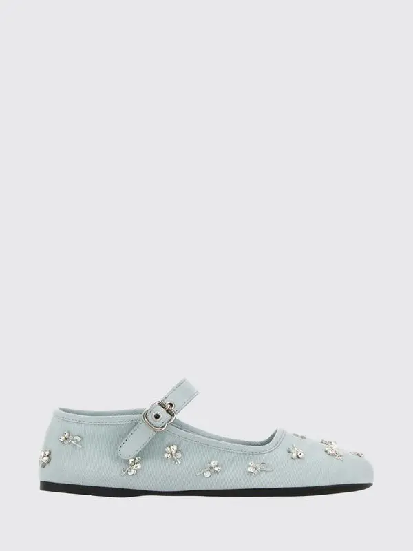 Miu Miu Ballet Flats With Embellishments - Blue