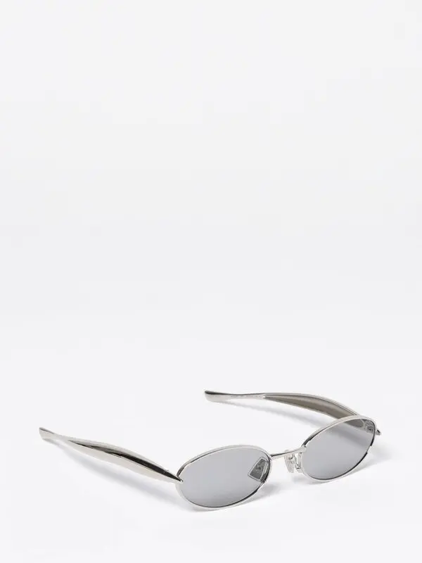 Bottega Veneta Oval Sunglasses - Silver