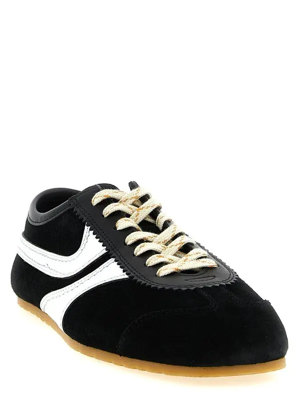 Dries Van Noten Suede Sneakers With Leather Details - Multicolor