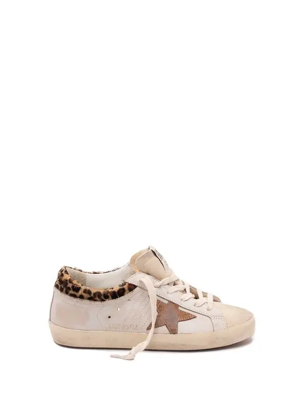 GOLDEN GOOSE Super-star Sneakers With Leopard Print Detail - Multicolor