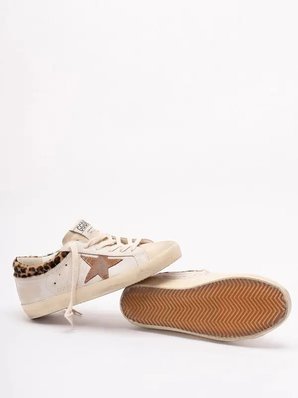 GOLDEN GOOSE Super-star Sneakers With Leopard Print Detail - Multicolor