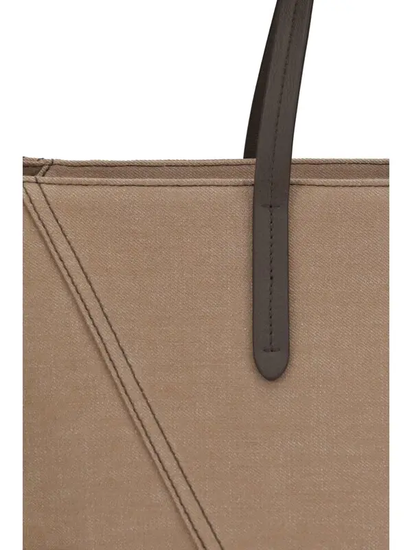 Brunello Cucinelli Canvas Bc Tote Bag - Cream