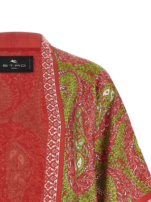 Etro Kesa Paisley Foliage Pure Silk Twill - Multicolor