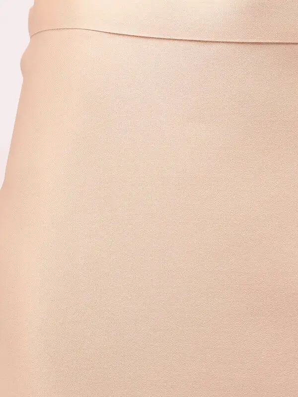 Alberta Ferretti Silk Flared Skirt - Cream