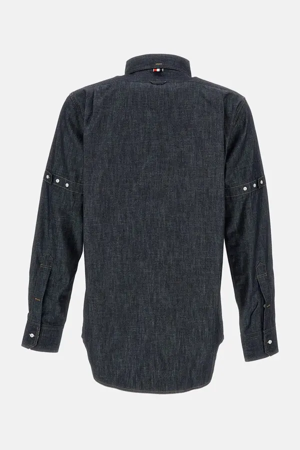 Thom Browne Straight Fit Denim Shirt