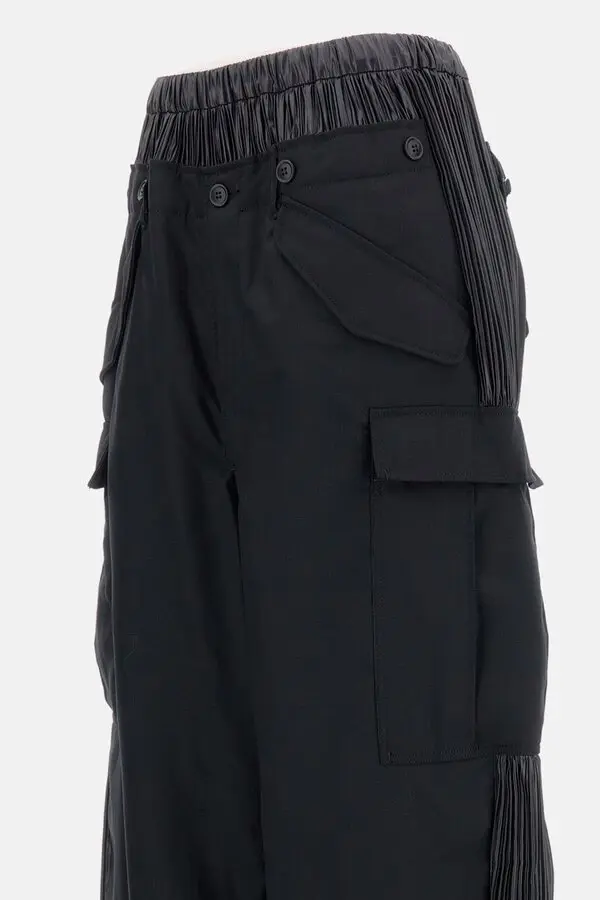 Junya Watanabe Baggy Cargo Trousers With Pleated Inserts
