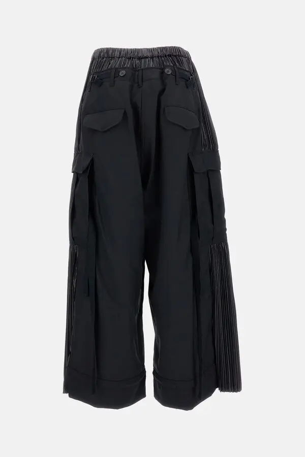 Junya Watanabe Baggy Cargo Trousers With Pleated Inserts - Multicolor
