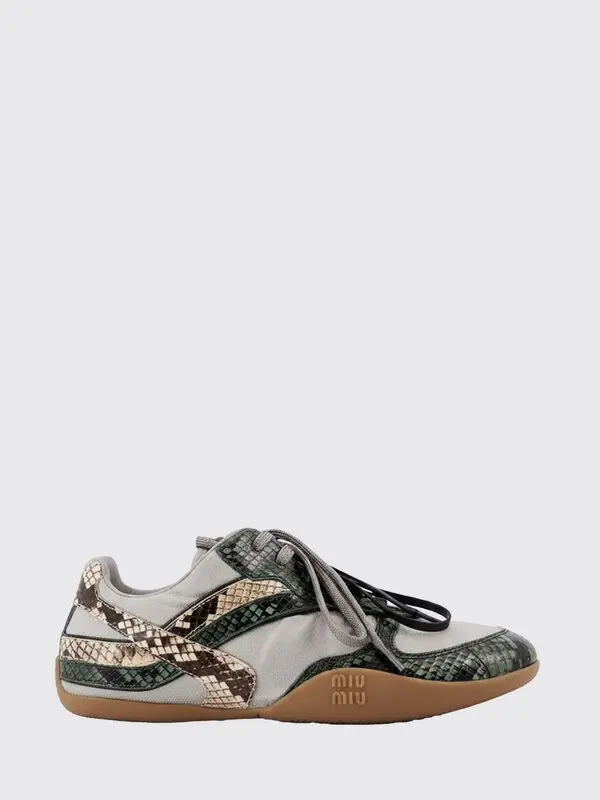 Miu Miu Leather Trimmed Sneakers