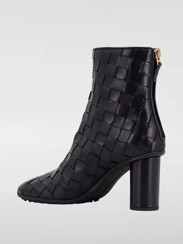 Bottega Veneta Woven Ankle Boots With Zip Closure