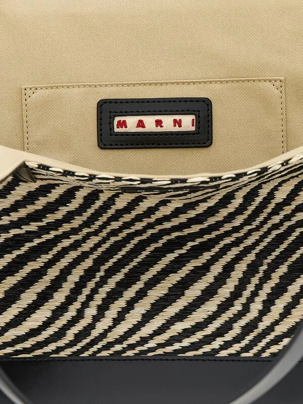 Marni Waves Shopper Bag - Black