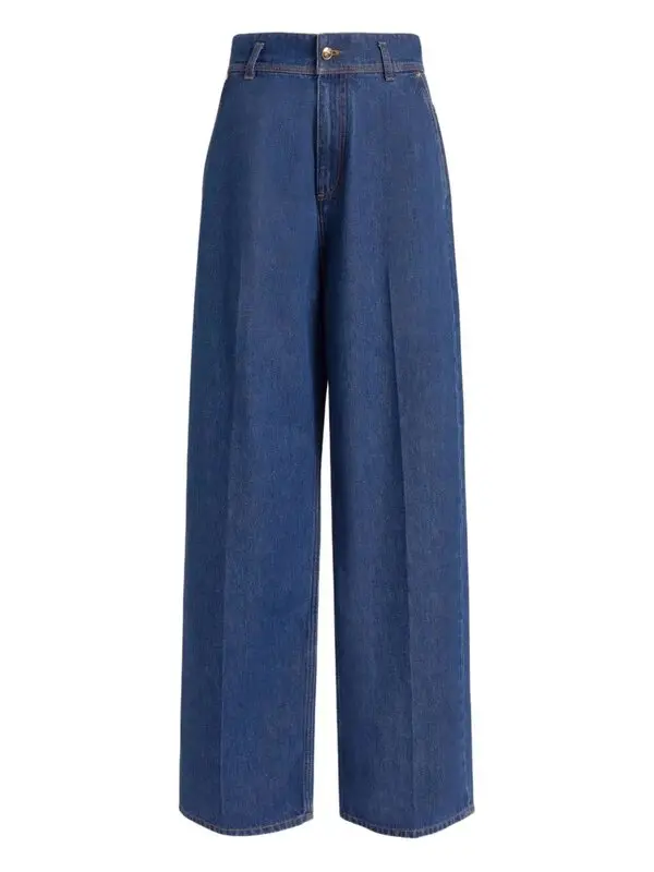 Alberta Ferretti Cotton Wide-leg Jeans