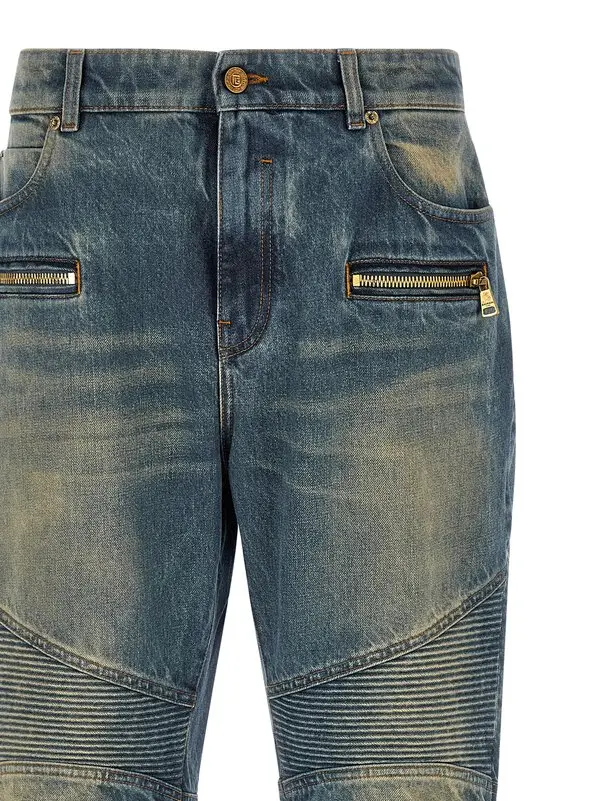 Balmain Biker Jeans - Blue
