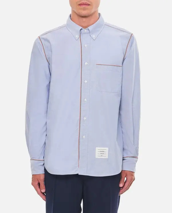 Thom Browne Light Blue Cotton Oxford Shirt - Multicolor