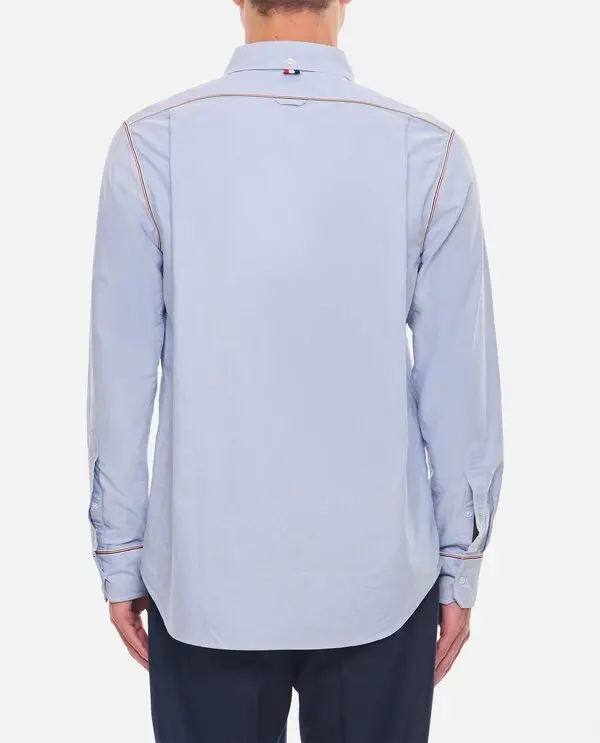 Thom Browne Light Blue Cotton Oxford Shirt - Multicolor