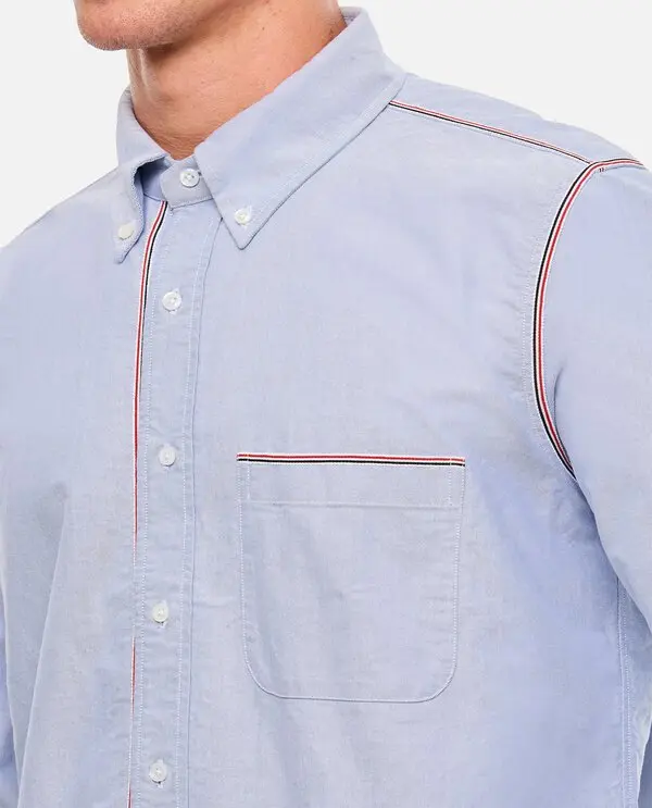 Thom Browne Light Blue Cotton Oxford Shirt - Multicolor