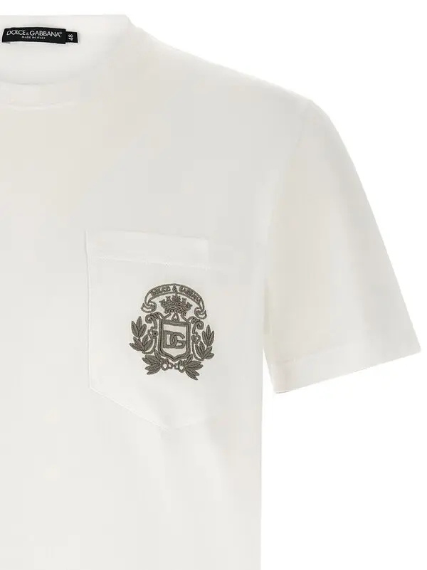 Dolce & Gabbana Dg' Embroidered T-shirt - White