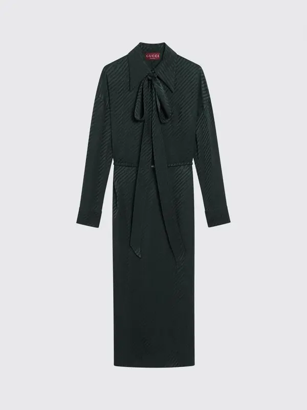 Gucci Striped Bow Dress - Green