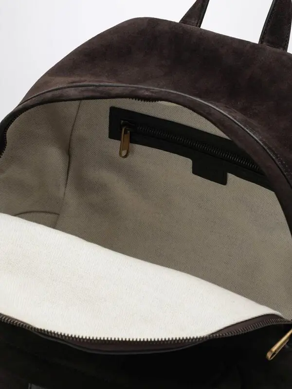 Gucci Suede Backpack With Web Detail