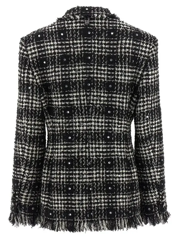 Giuseppe Di Morabito Double-breasted Tweed And Rhinestone Blazer