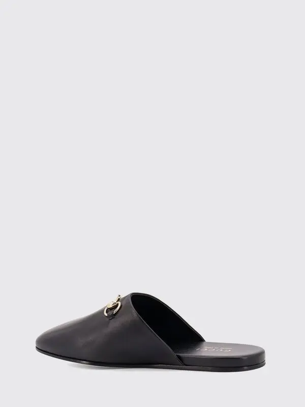Gucci Horsebit Leather Mules - Black