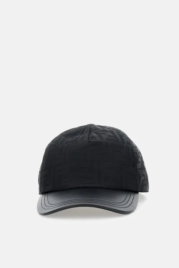 Fendi Cotton Baseball Cap With Leather Visor - Multicolor
