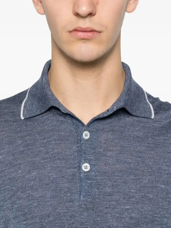 Brunello Cucinelli Long Sleeve Polo - Multicolor